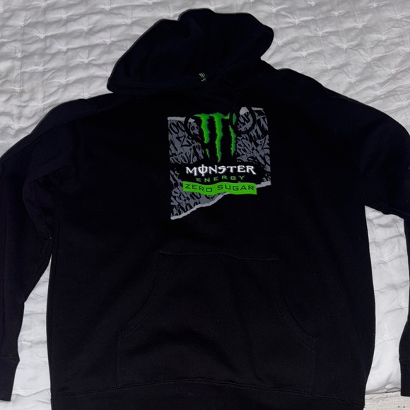 Monster Energy | Sweaters | Monster Energy Oversized Black Hoodie For ...
